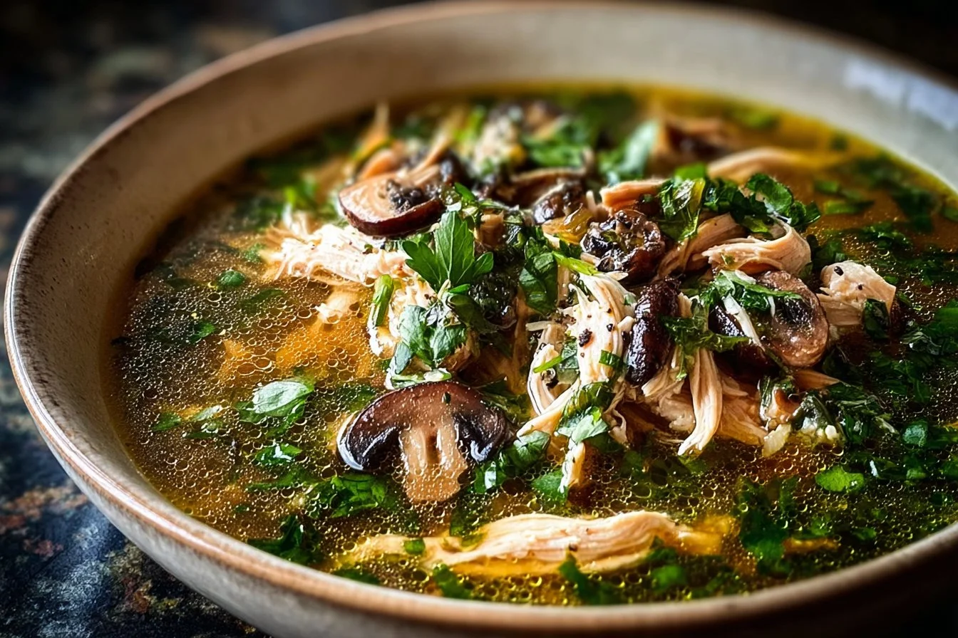 Cozy Rotisserie Chicken Mushroom Soup