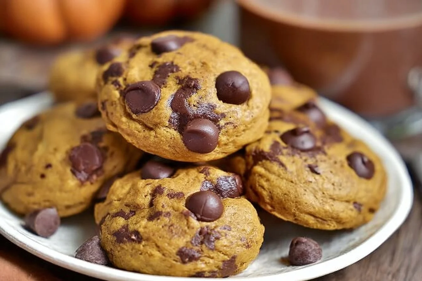 3 Ingredient Pumpkin Chocolate Chip Cookies