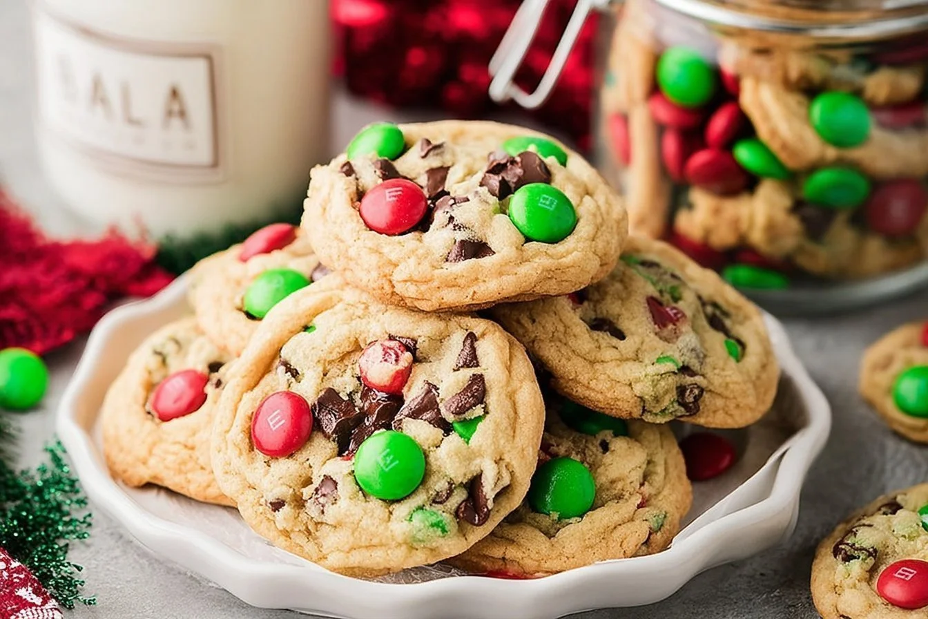 Christmas M&M Cookies