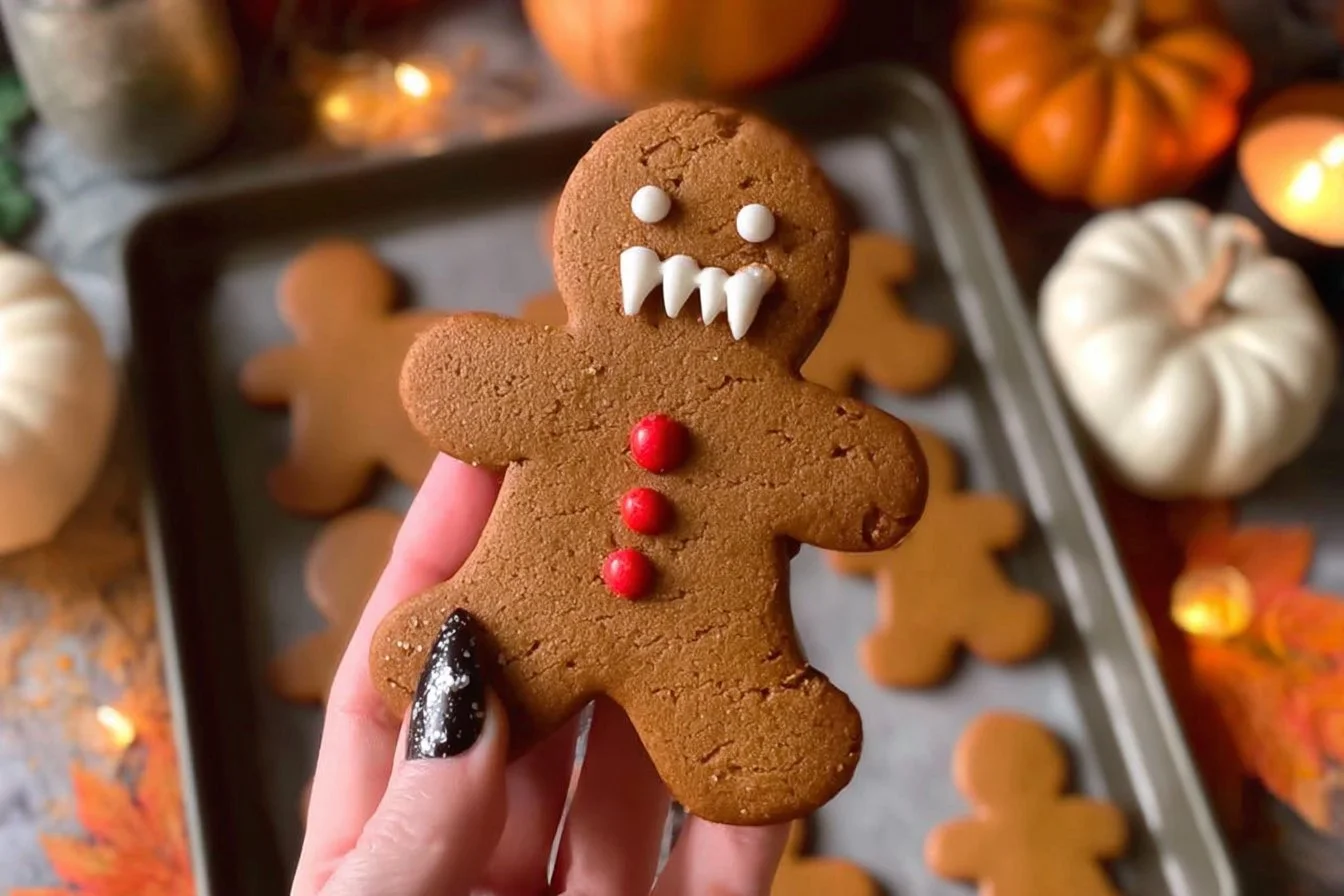 Halloween Pumpkin Spice Gingerbread Cookies