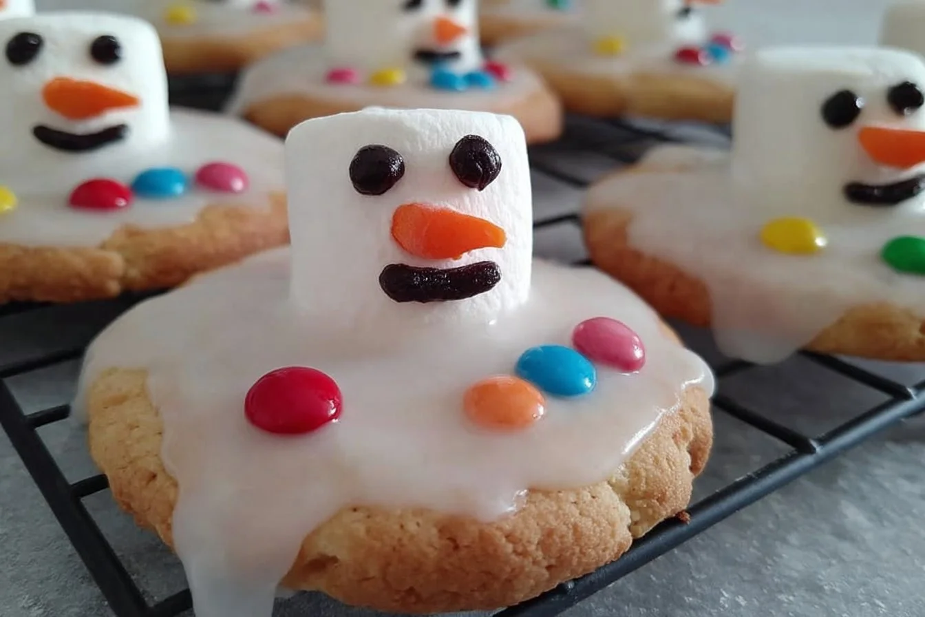 Melted Snowman Biscuits
