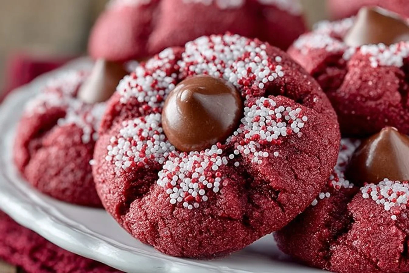 Red Velvet Cake Mix Blossom Cookies