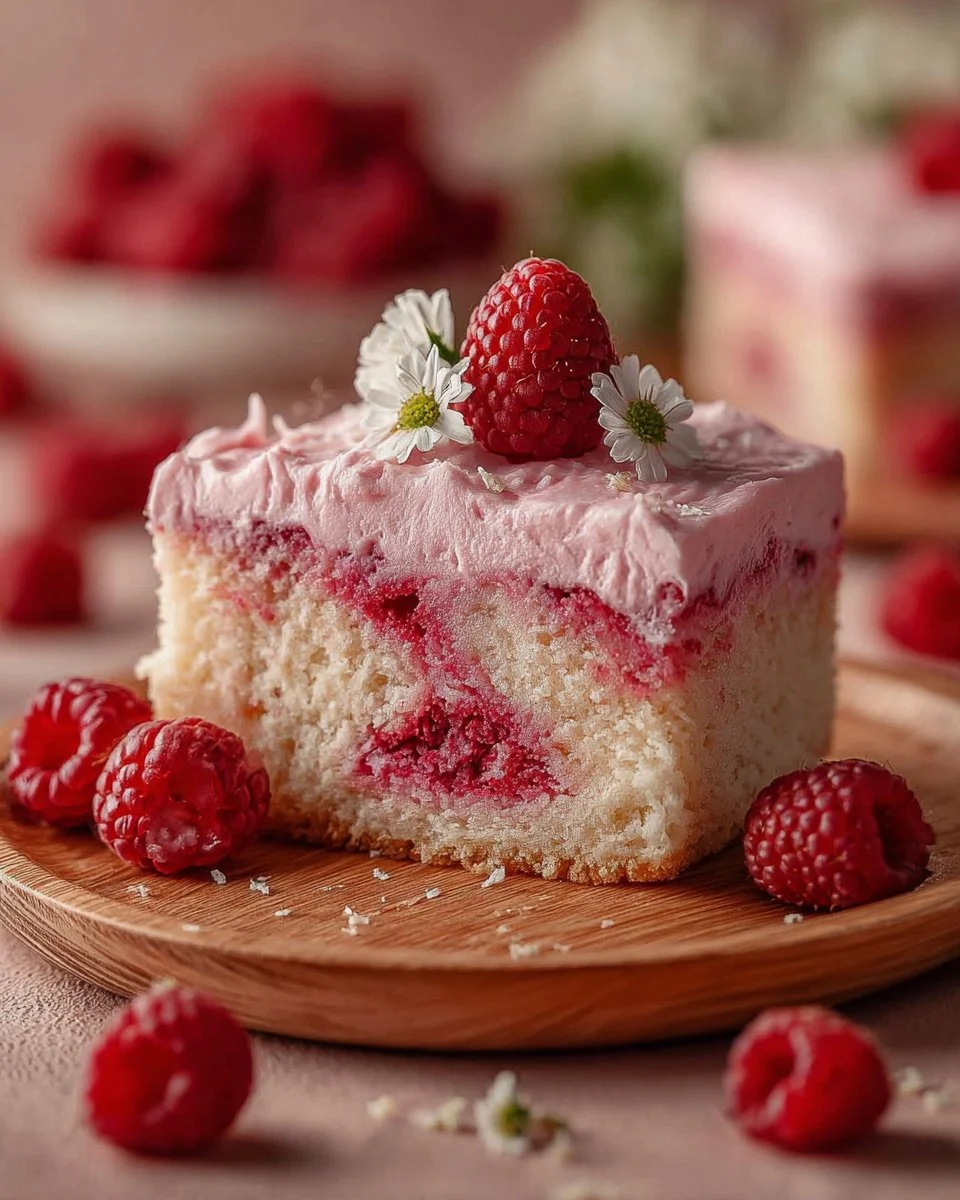 White Chocolate Raspberry Cake