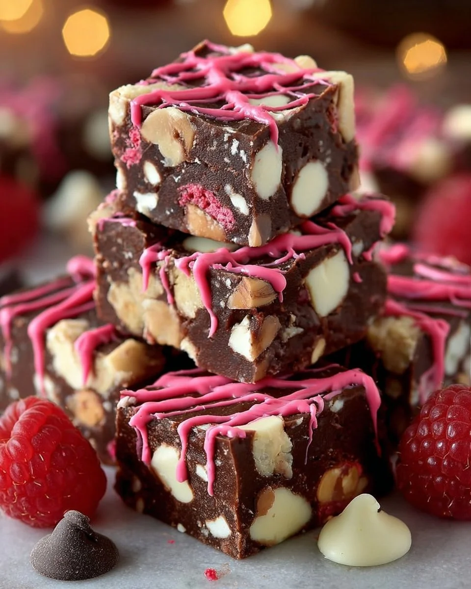 5 Minute Dark Chocolate Raspberry Fudge