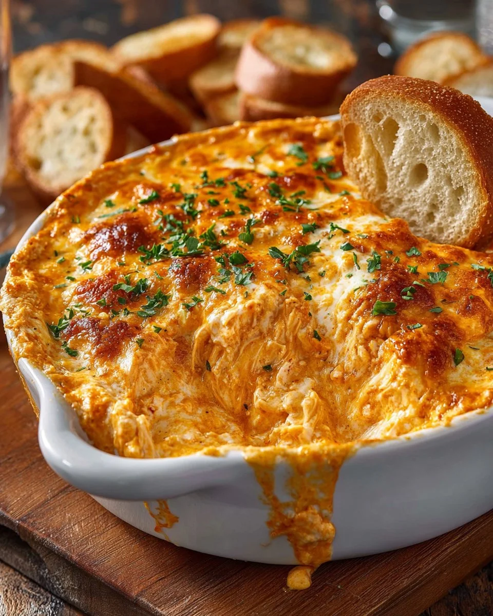 Cheesy creamy Buffalo Chicken Dip is the perfect game day snack. This ...