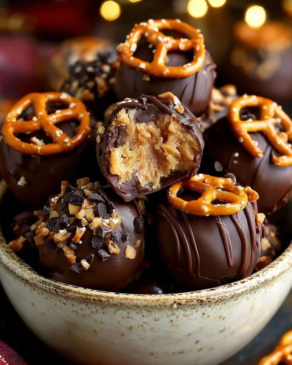 Chocolate Pretzel Peanut Butter Balls