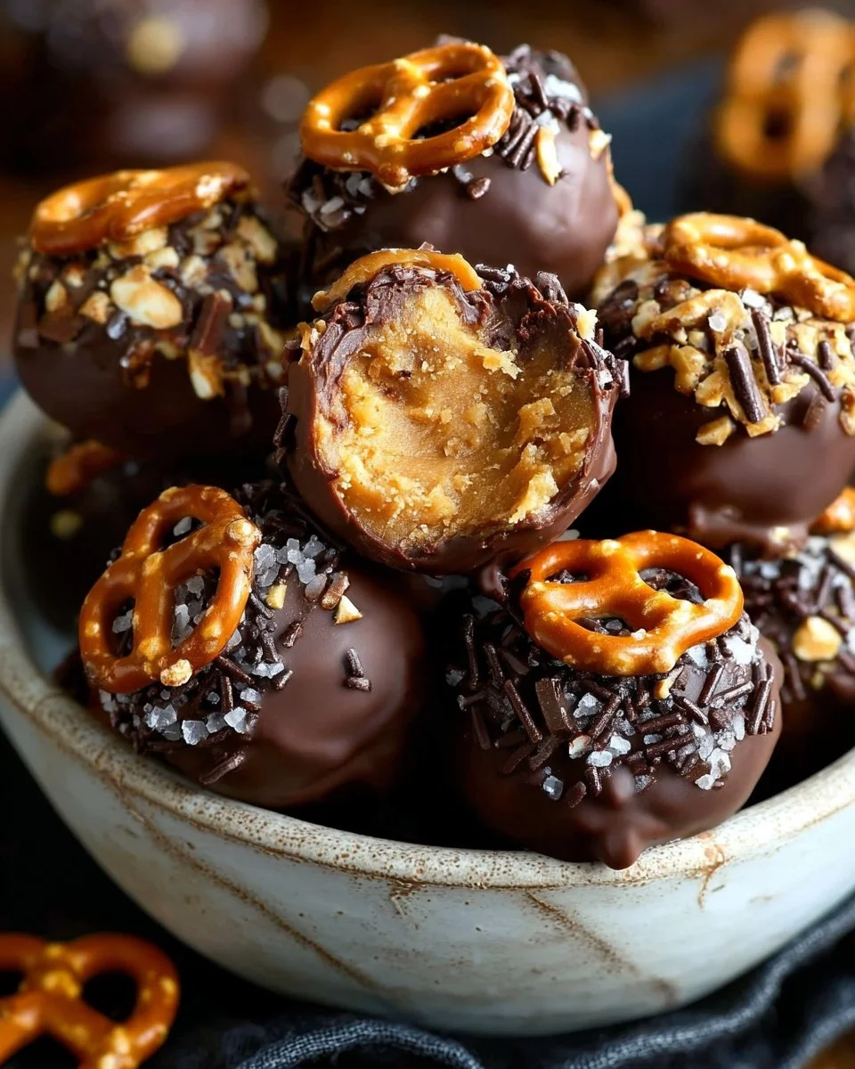 Chocolate Pretzel Peanut Butter Balls