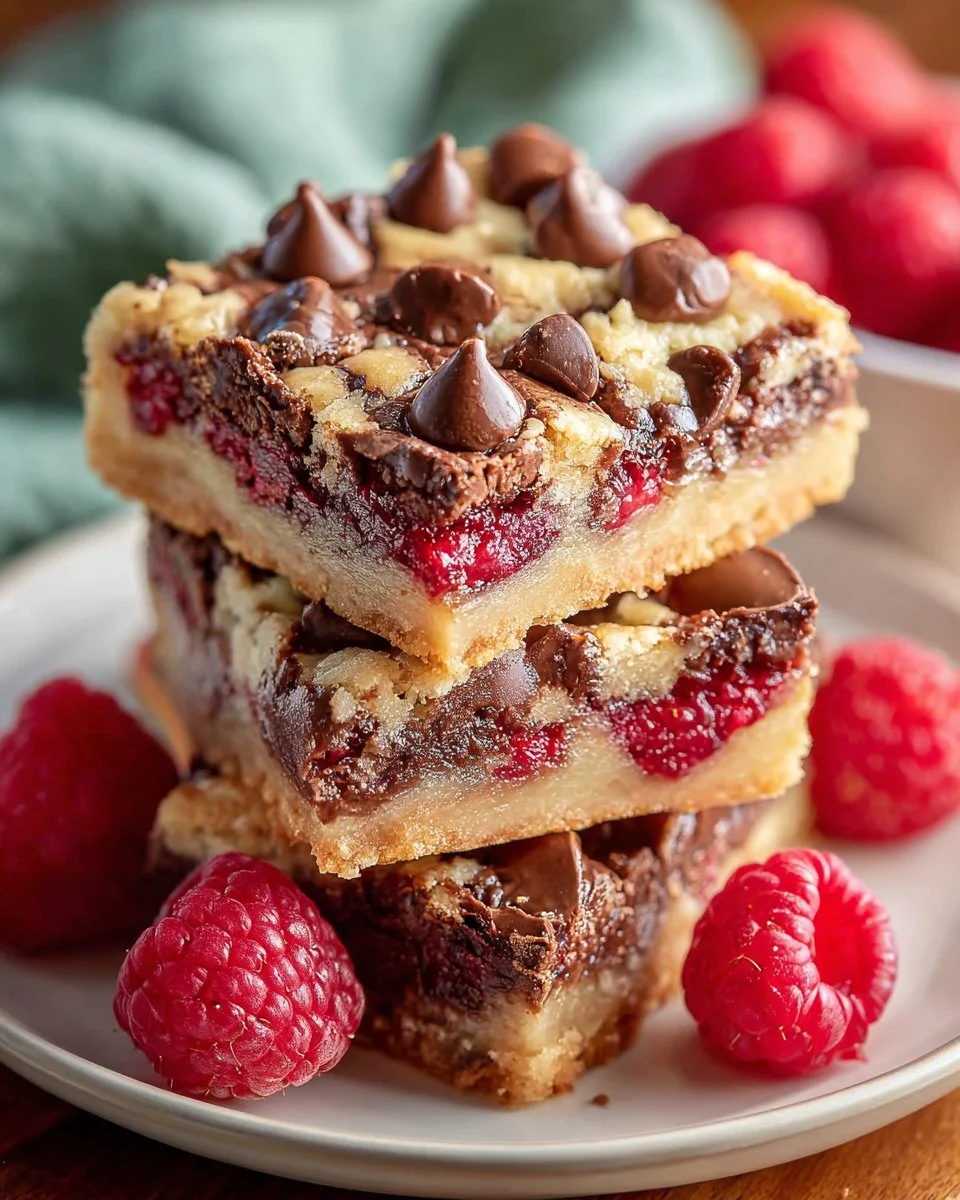Chocolate Raspberry Crumb Bars