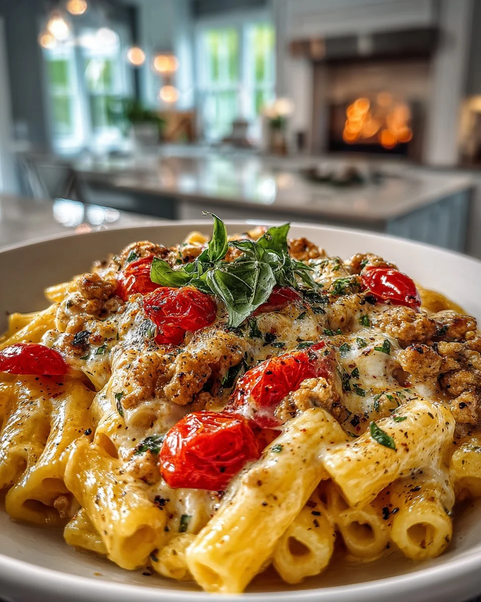 Creamy Ground Turkey Pasta
