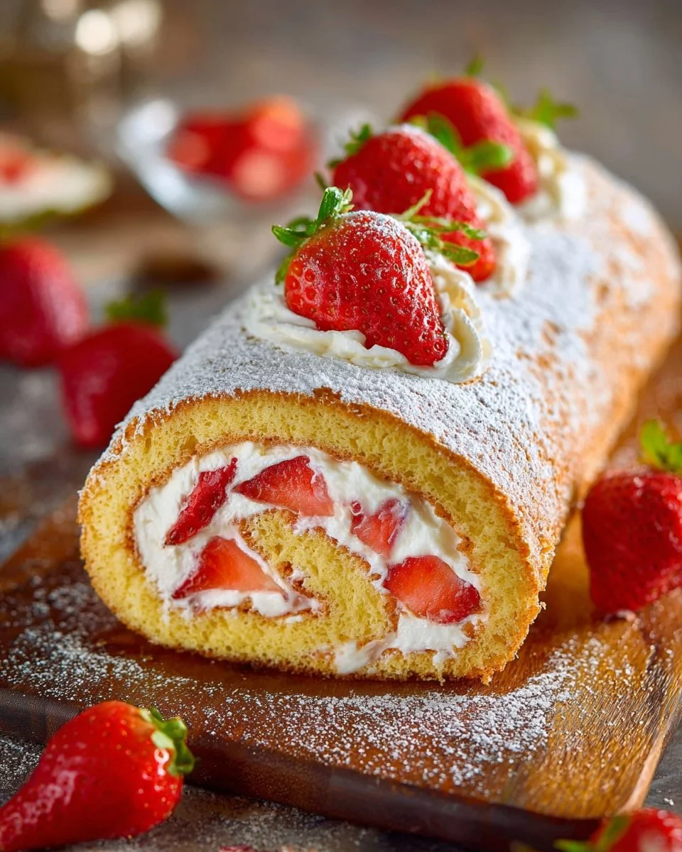 Strawberry Shortcake Cake Roll