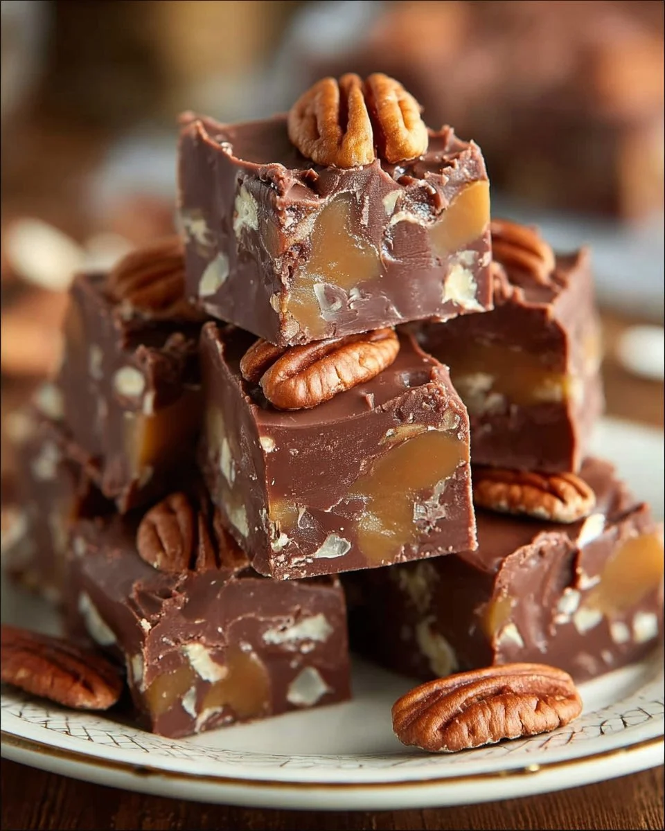 Triple Chocolate Turtle Fudge