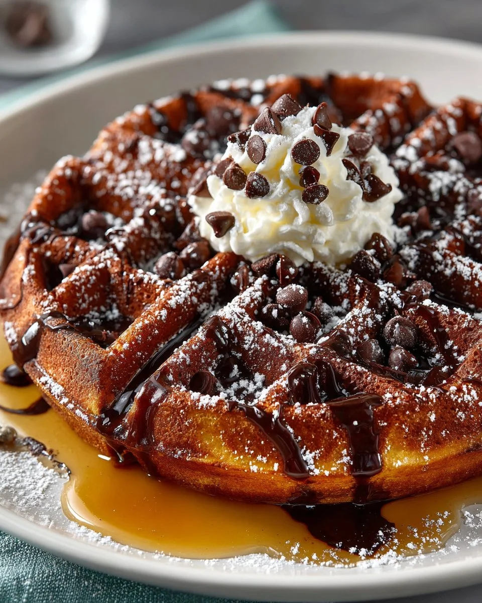 Crispy Double Chocolate Waffles